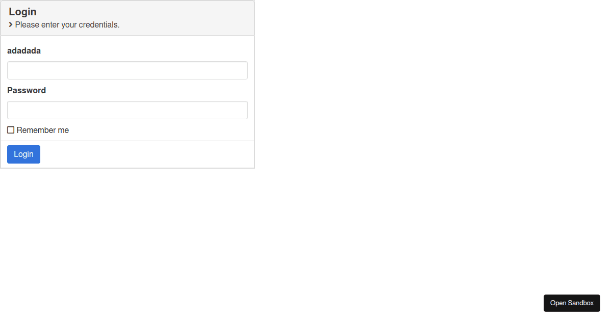 react-json-form-engine (Login Form Example) (forked) - Codesandbox