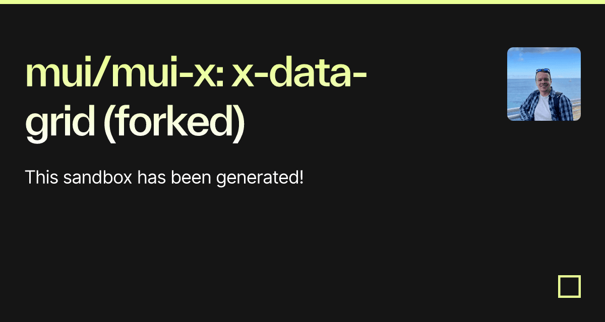 mui/mui-x: x-data-grid (forked) - Codesandbox