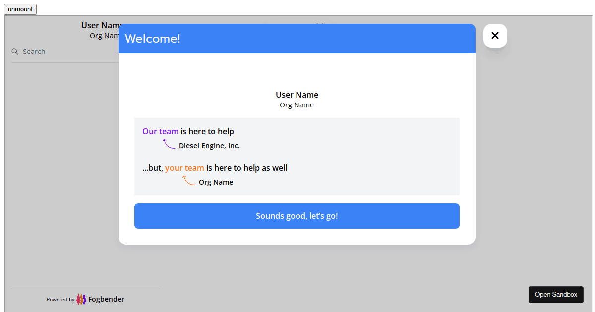 Fogbender Vue - Codesandbox
