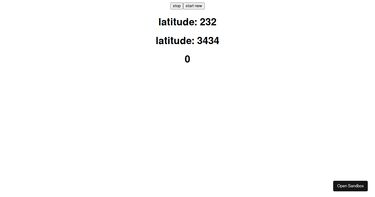 geo location tracker - Codesandbox