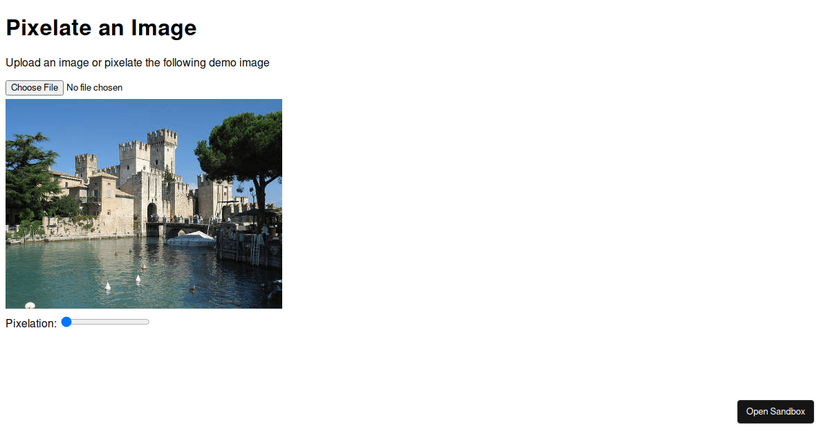 How To Pixelate an Image in JavaScript - Codesandbox