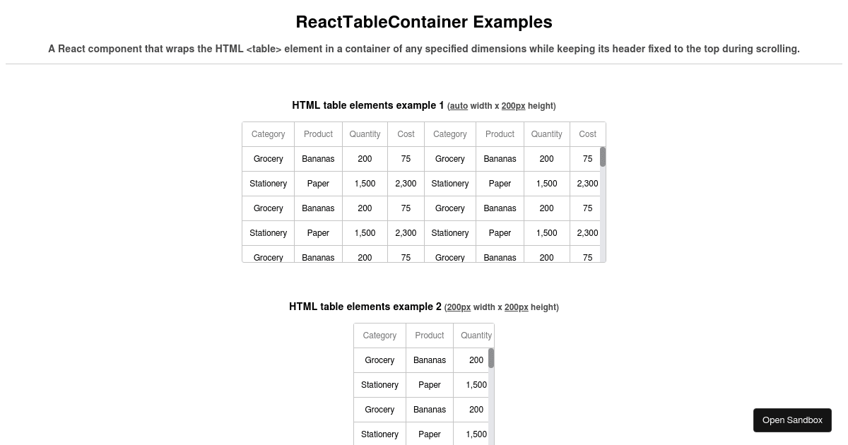 react-table-container - Codesandbox