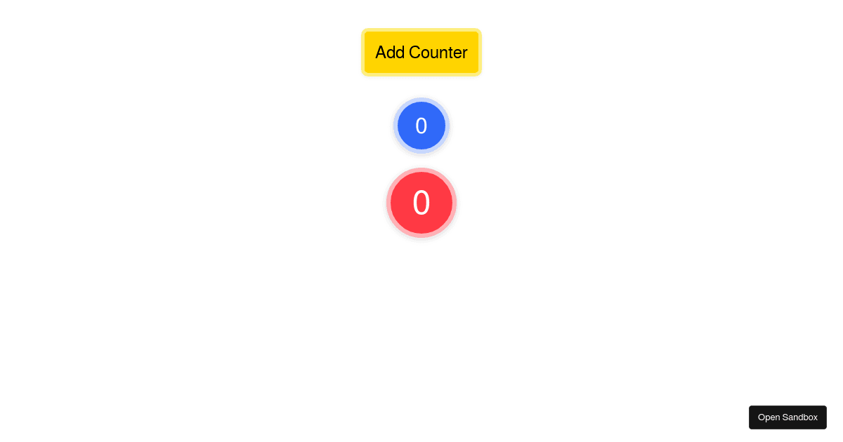 counters example - Codesandbox