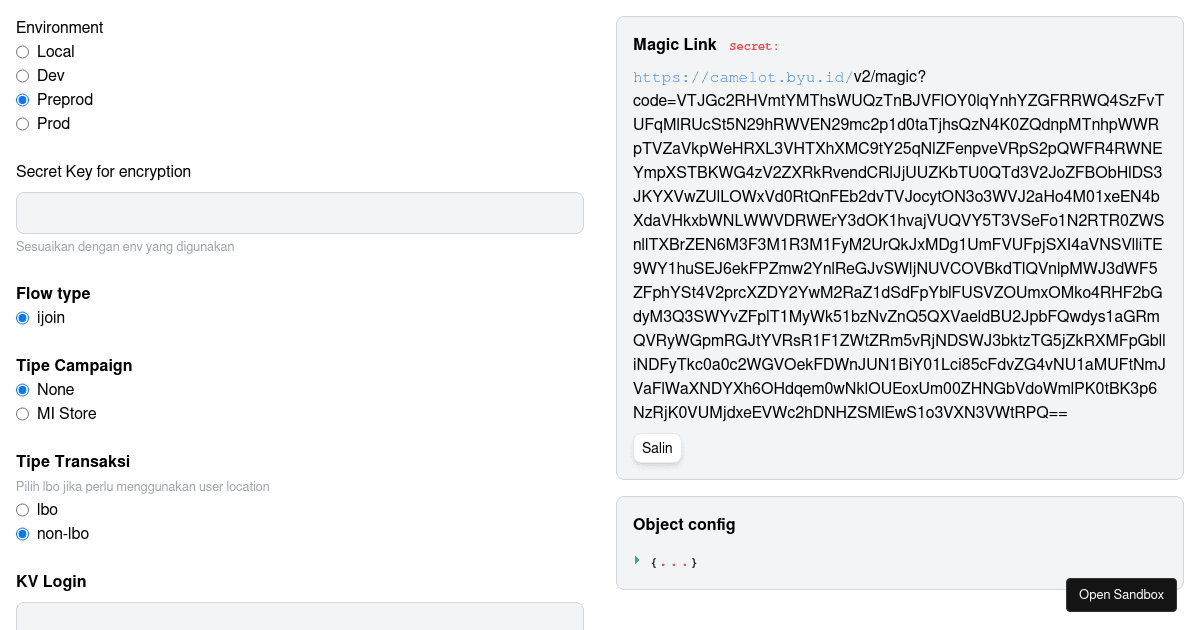 Magic Link Dev - Codesandbox