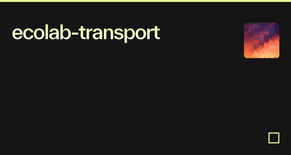 ecolab-transport - Codesandbox