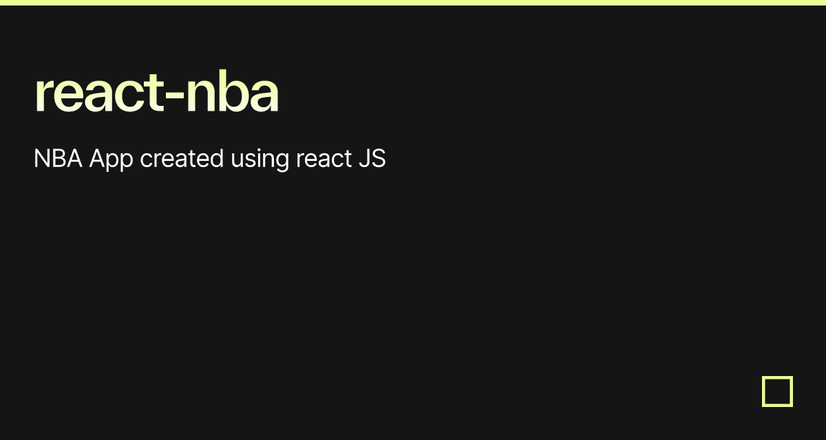react-nba - Codesandbox