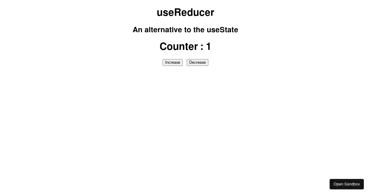 reactjs-useReducer - Codesandbox