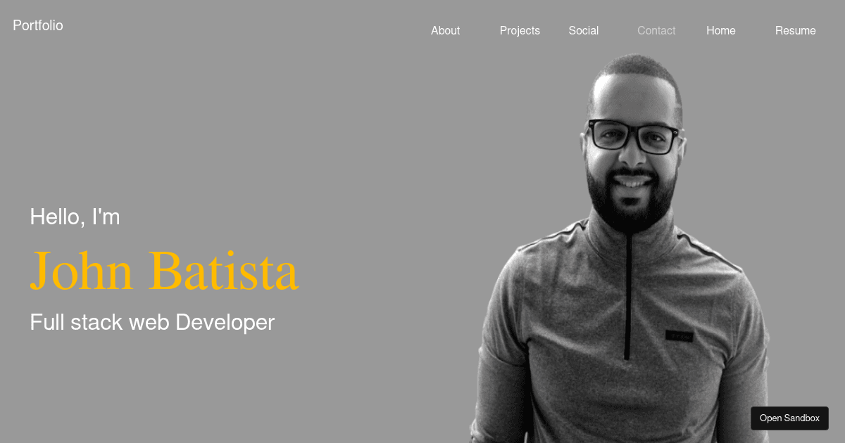 react-updated-portfolio - Codesandbox