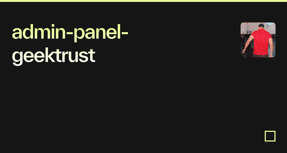 admin-panel-geektrust - Codesandbox