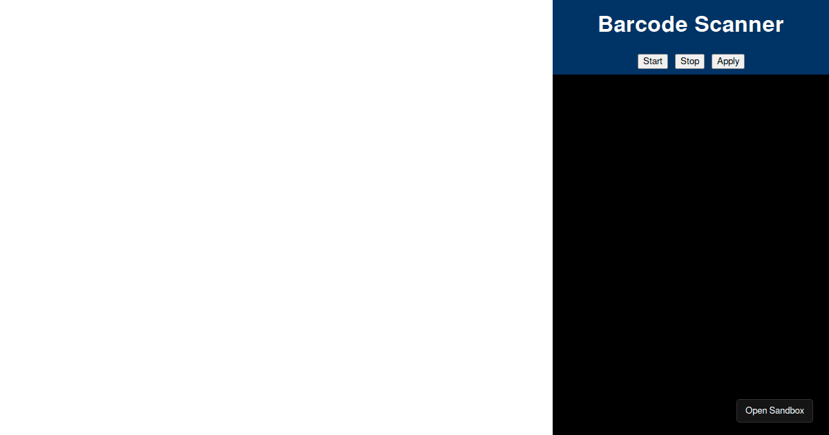 Html5 Qrcode Poc With Zxing In React Forked Codesandbox