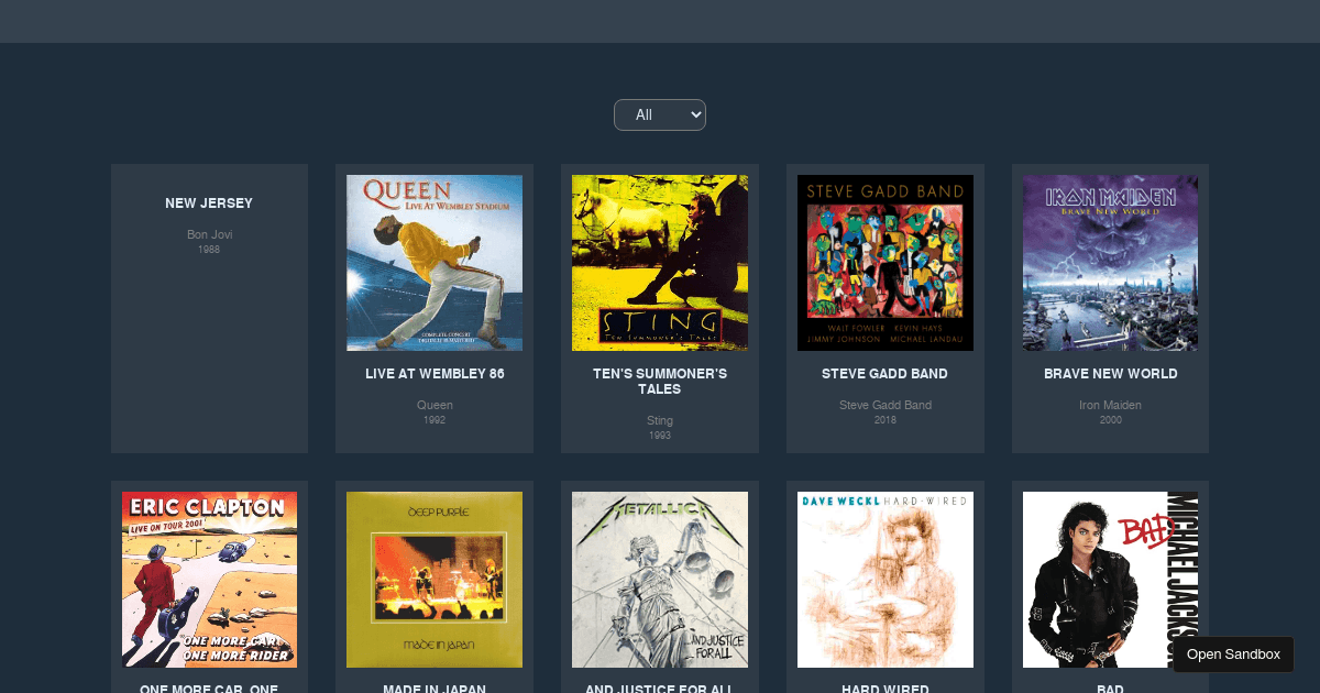 vue-dischi - Codesandbox