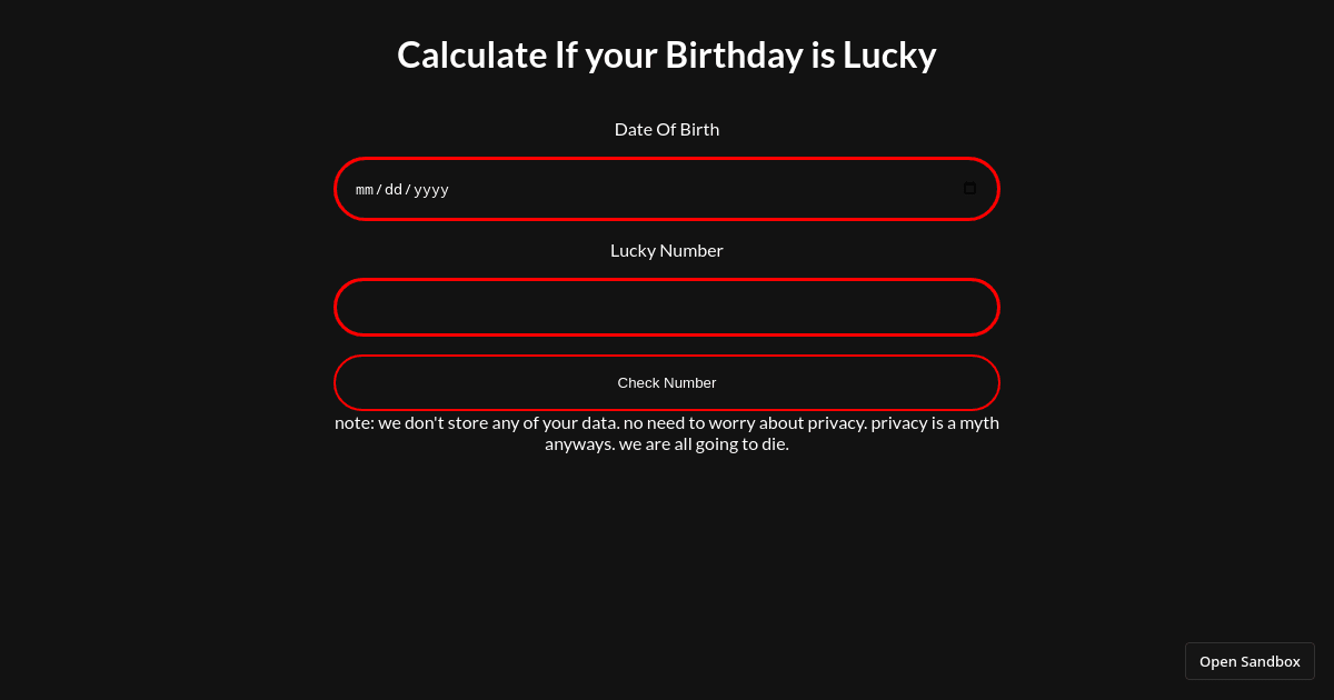 bday-lucky - Codesandbox