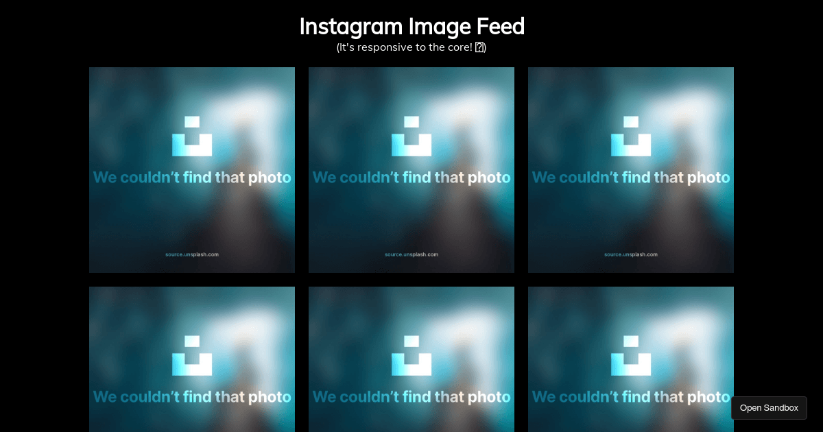 karthicktam/100-Instagram-Image-Feed - Codesandbox