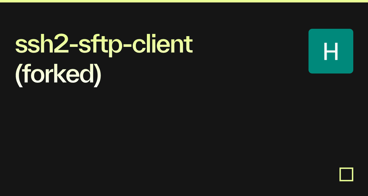 ssh2-sftp-client (forked) - Codesandbox