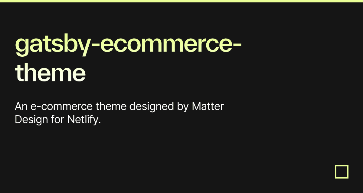 gatsby-ecommerce-theme - Codesandbox