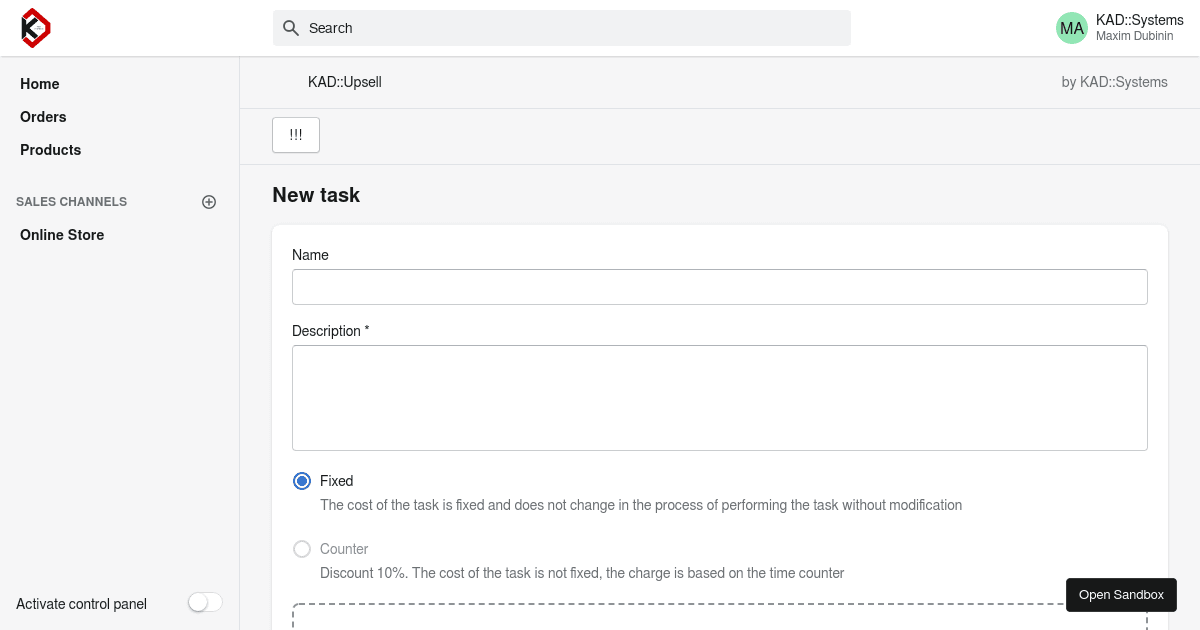 Handy Form add task (forked) - Codesandbox