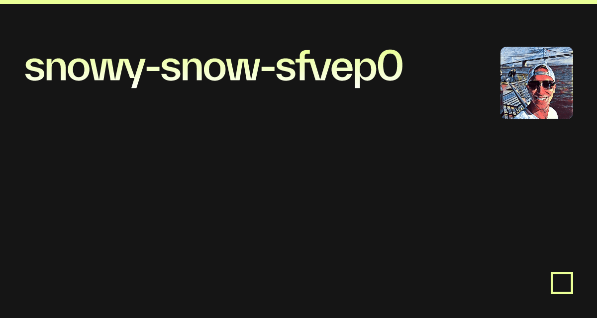 snowy-snow-sfvep0 - Codesandbox
