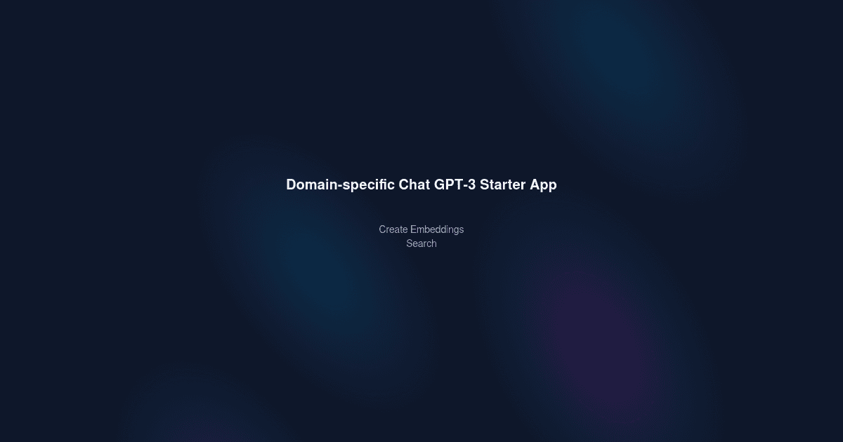 gpt3-pgvector-starter - Codesandbox