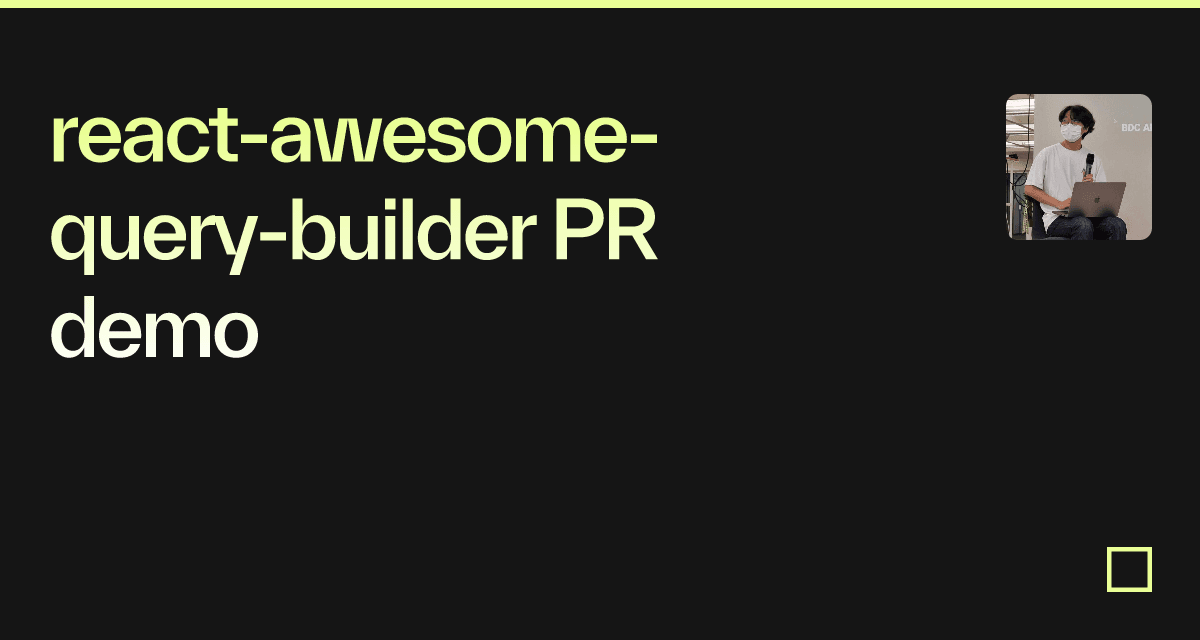 react-awesome-query-builder PR demo - Codesandbox react-awesome-query-builder PR demo - Codesandbox