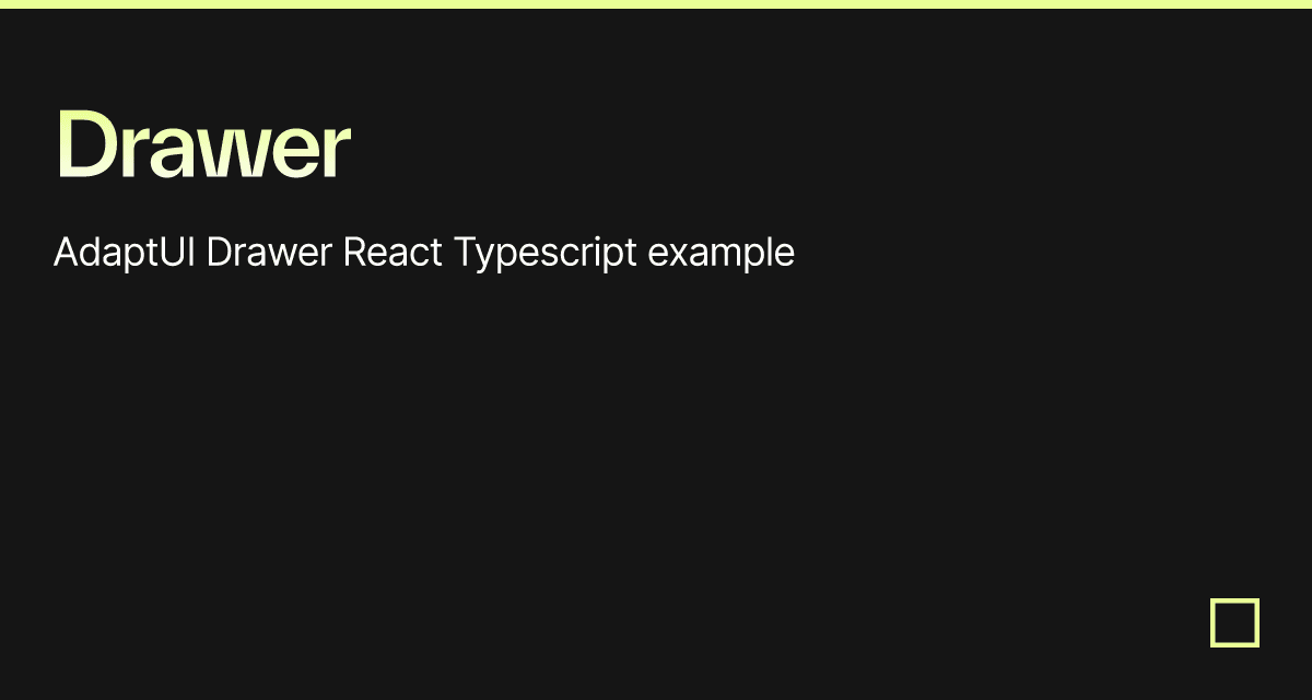 Drawer - Codesandbox