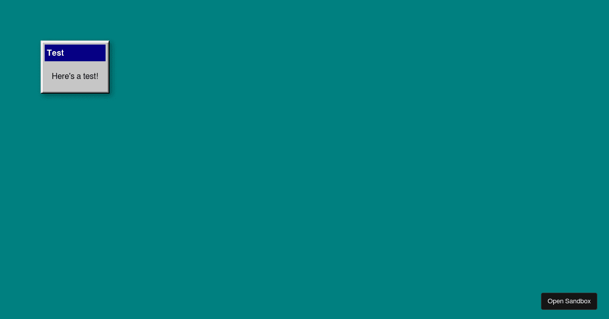 React95 Wes Template - Codesandbox