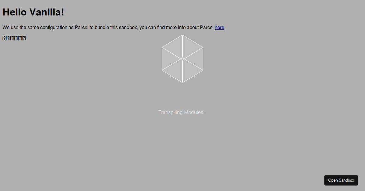vanilla - Codesandbox