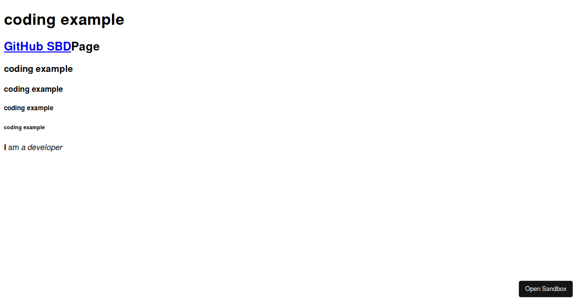 html template basic - Codesandbox