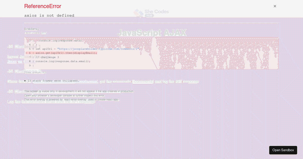 JavaScript AJAX (forked) - Codesandbox JavaScript AJAX (forked) - Codesandbox