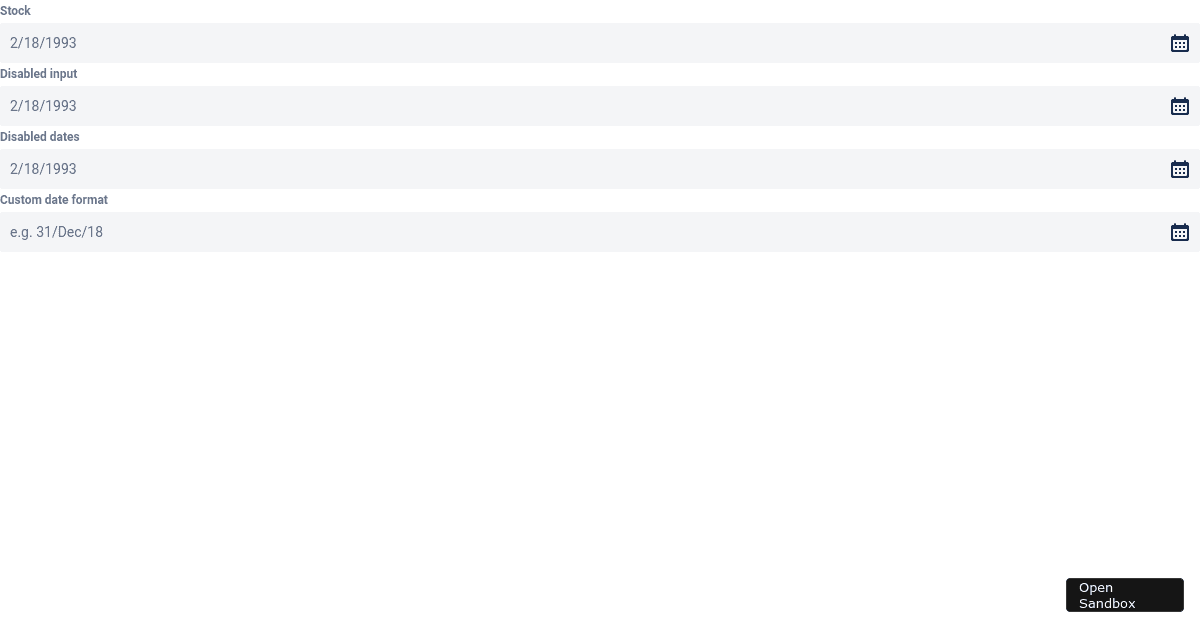 Atlaskit Datetime Picker 10 Date Picker States Codesandbox