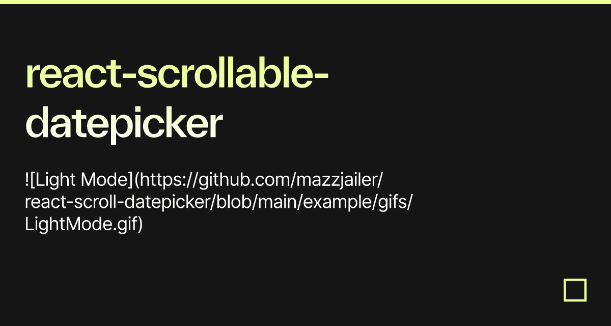 react-scrollable-datepicker - Codesandbox