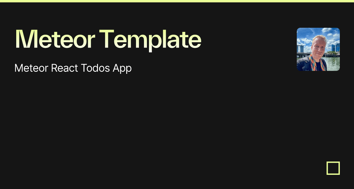 Meteor Template Codesandbox