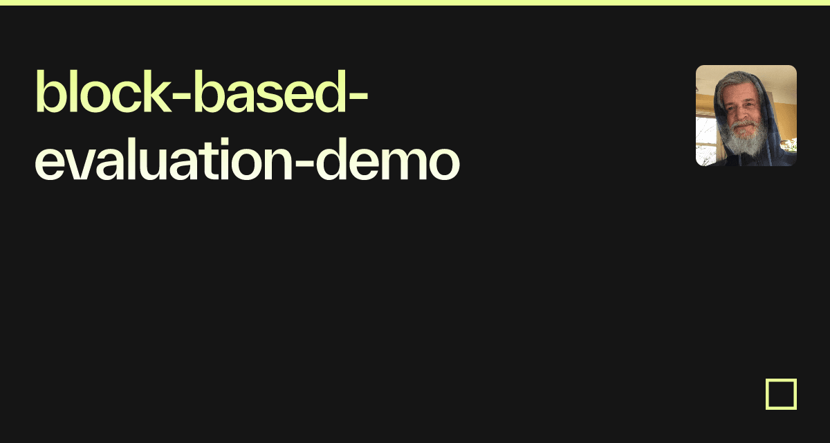 block-based-evaluation-demo - Codesandbox