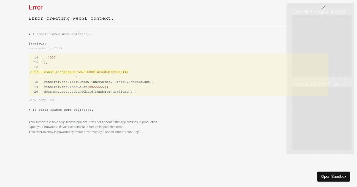Shaderfrog Three.js example - Codesandbox