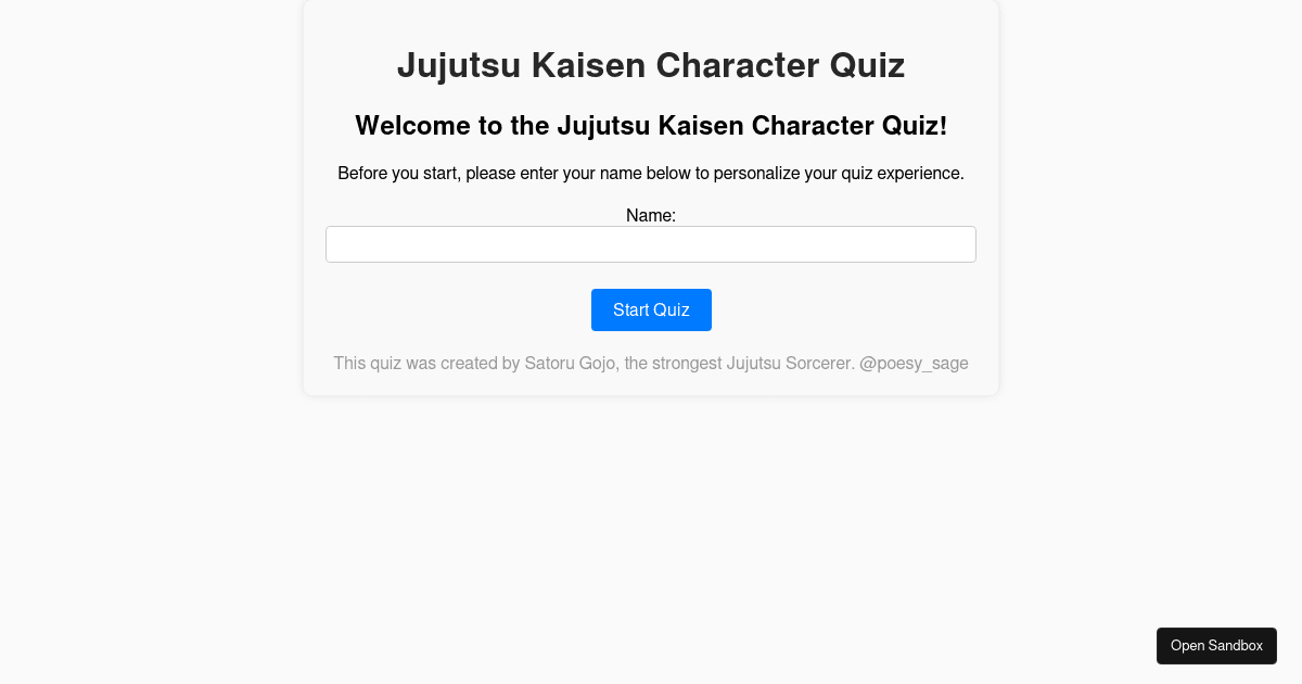 Jujutsu High - Codesandbox