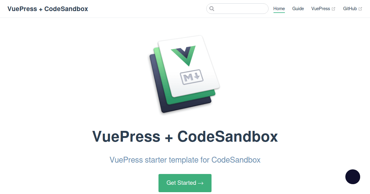 codesandbox-vuepress - Codesandbox