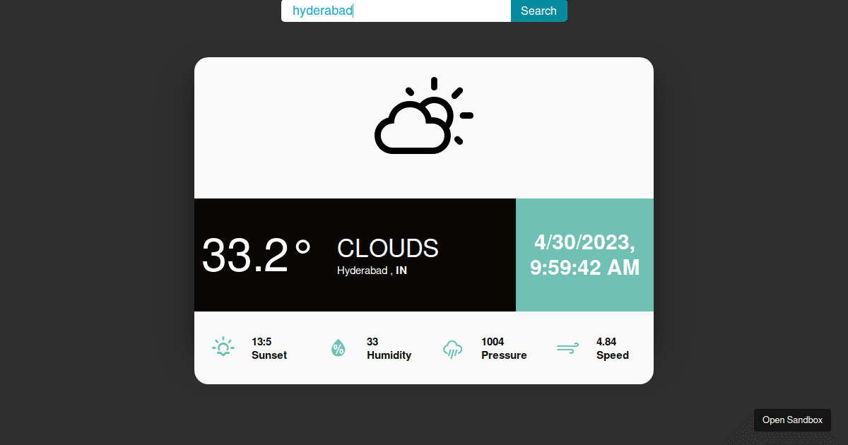 weather - Codesandbox