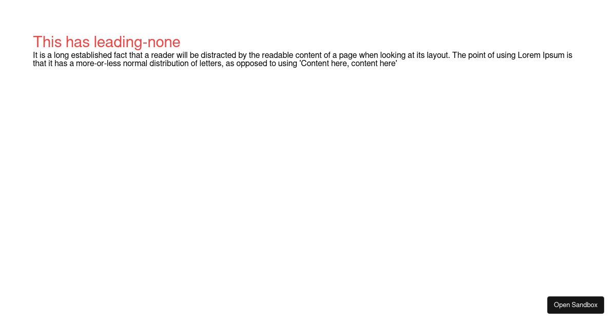Leading-none - Codesandbox