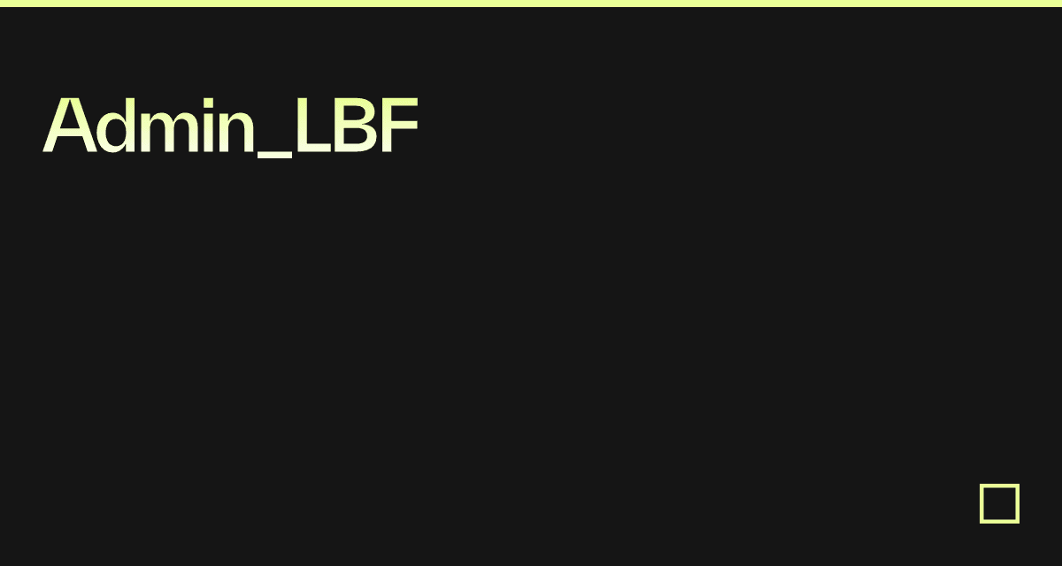 Admin_LBF - Codesandbox