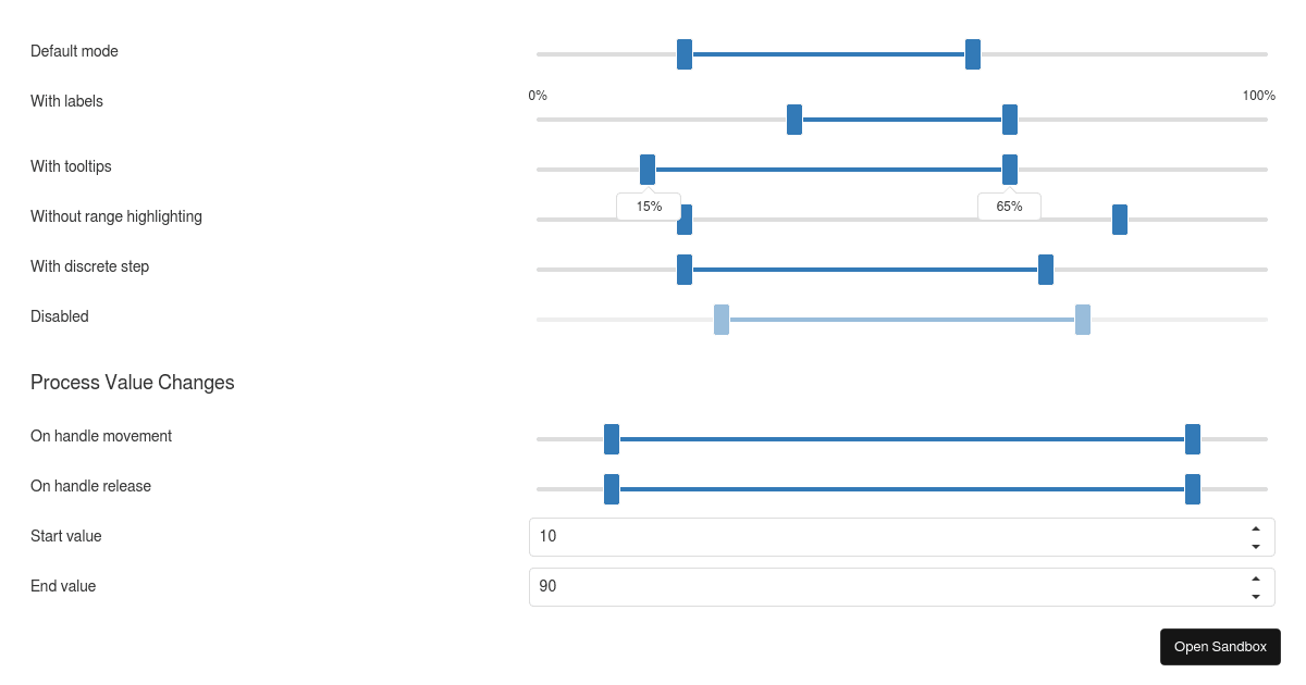 Overview - DevExtreme Range Slider - Codesandbox