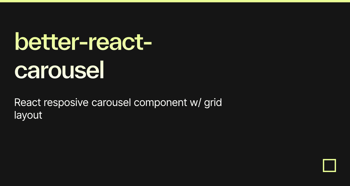 better-react-carousel - Codesandbox