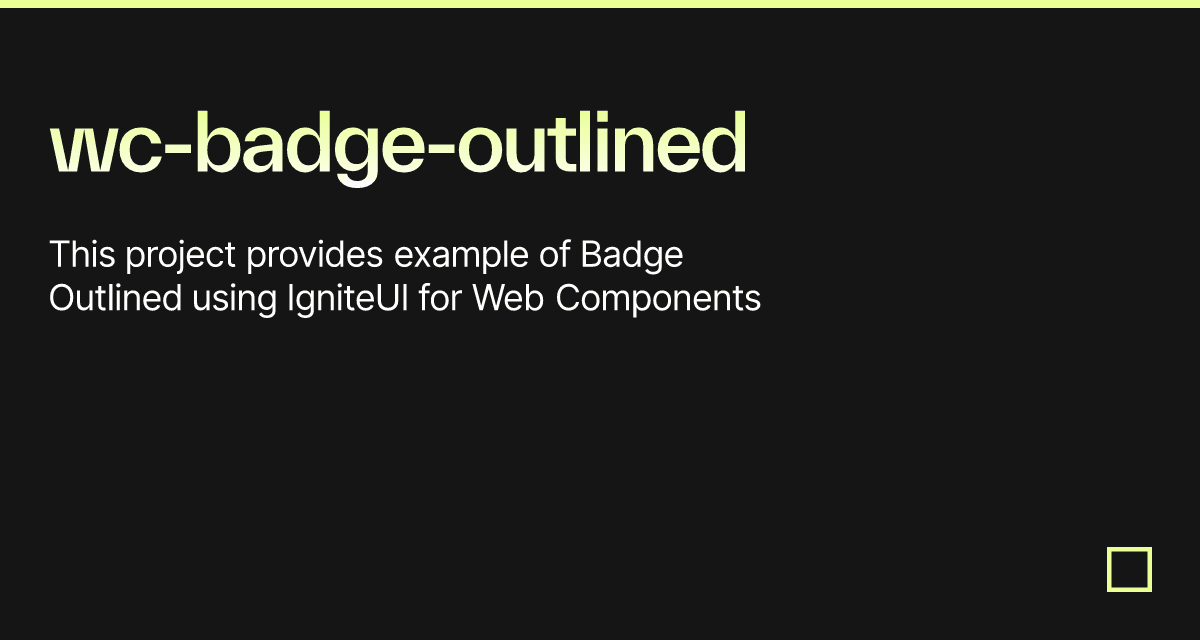 wc-badge-outlined - Codesandbox
