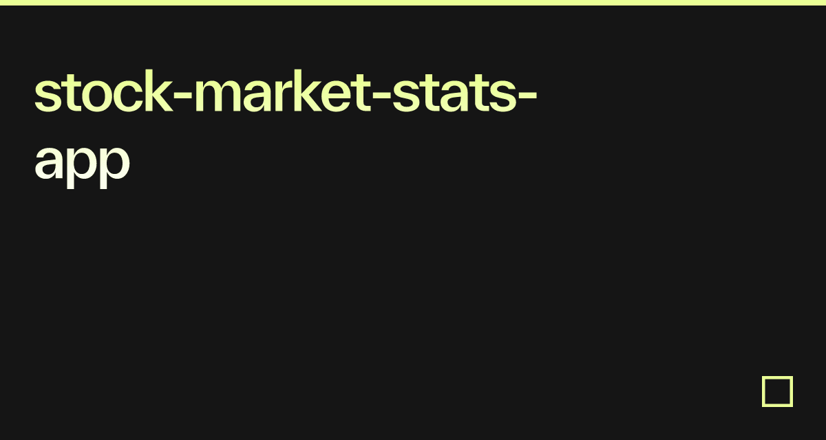 stock-market-stats-app - Codesandbox