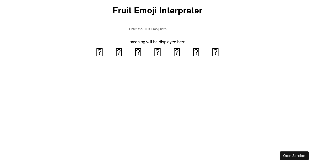 fruit-emoji-interpreter - Codesandbox