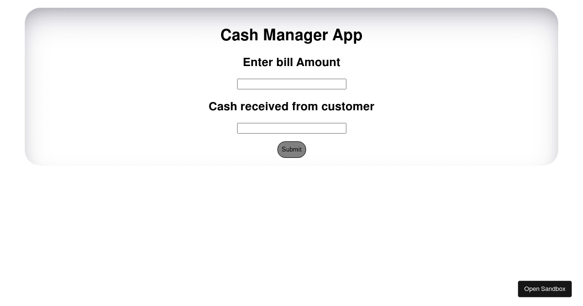 cash-manager-app - Codesandbox