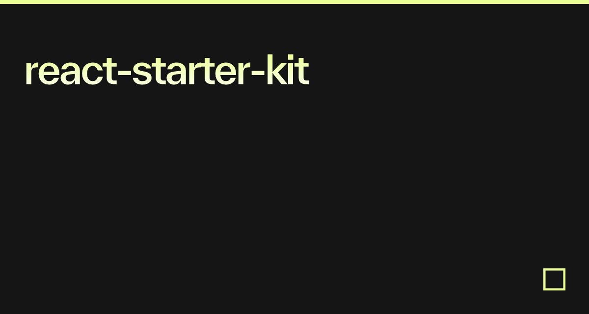 react-starter-kit - Codesandbox