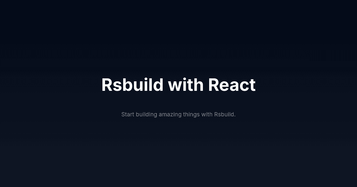React (Rsbuild + TS) - Codesandbox