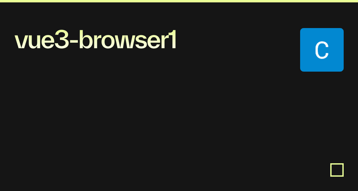 vue3-browser1 - Codesandbox