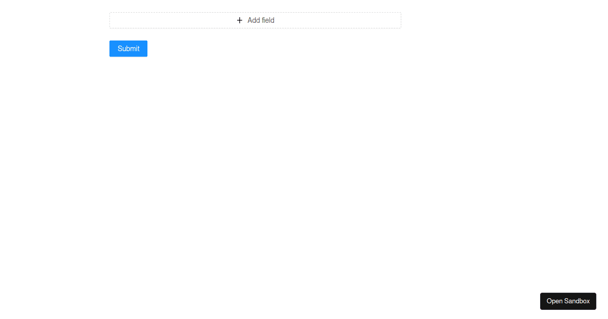 Dynamic Form Item - Ant Design Demo - Codesandbox
