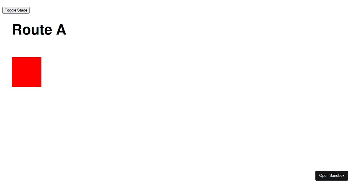 react-transpose boxes example - Codesandbox