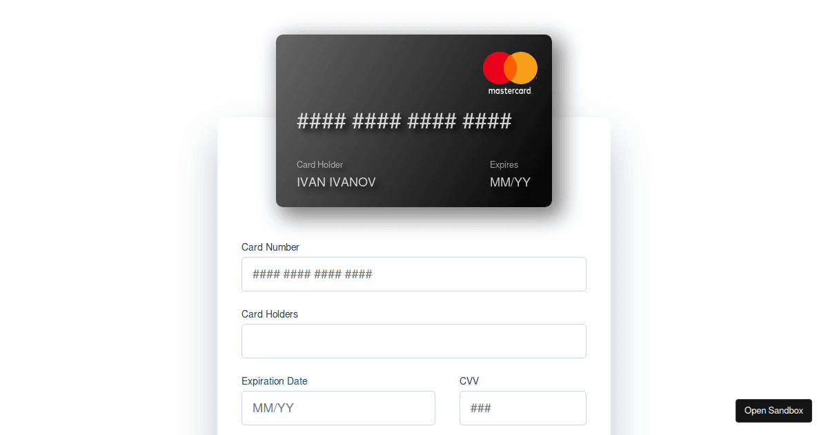 card-form - Codesandbox